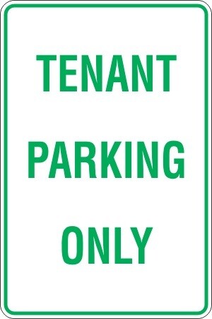 TENANT PARKING ONLY - SELF ADHESIVE STICKER / DECAL / SIGN | HEALTH ...
