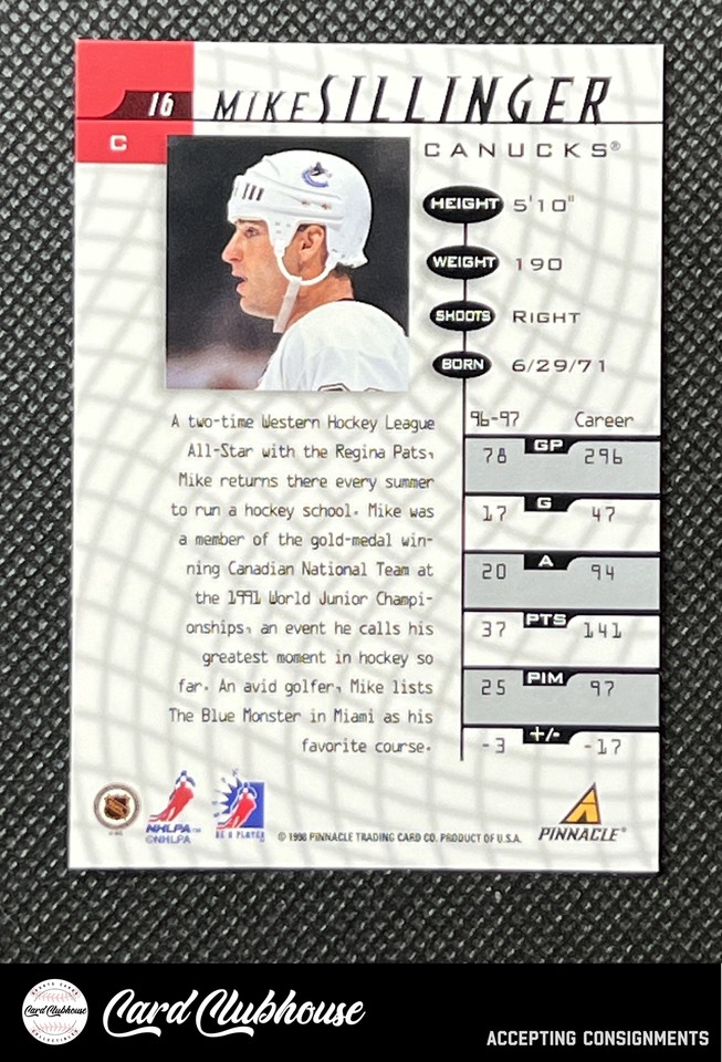 1997-98 Pinnacle Be a Player Autographs #16 Mike Sillinger | eBay