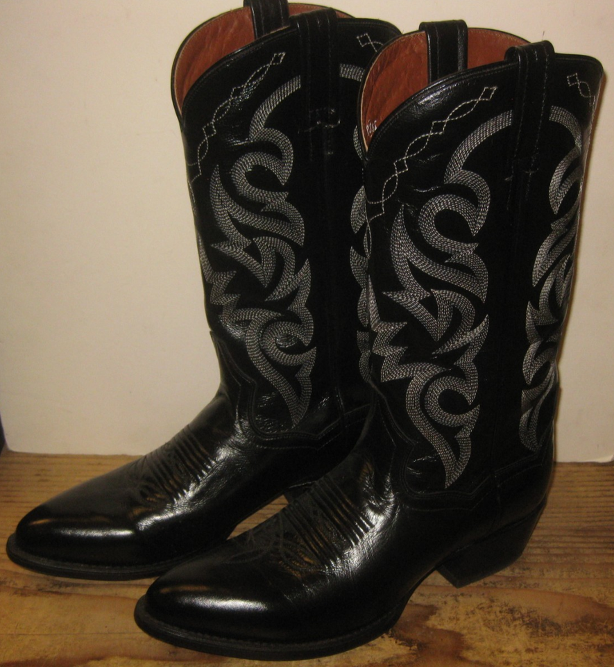Dan Post Milwaukee Western Black Boots sz 8.5 D | eBay