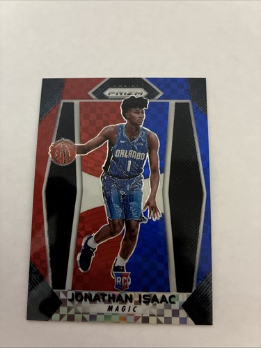 2017-18 Panini Prizm Basketball Jonathan Isaac Red White Blue Rookie ...