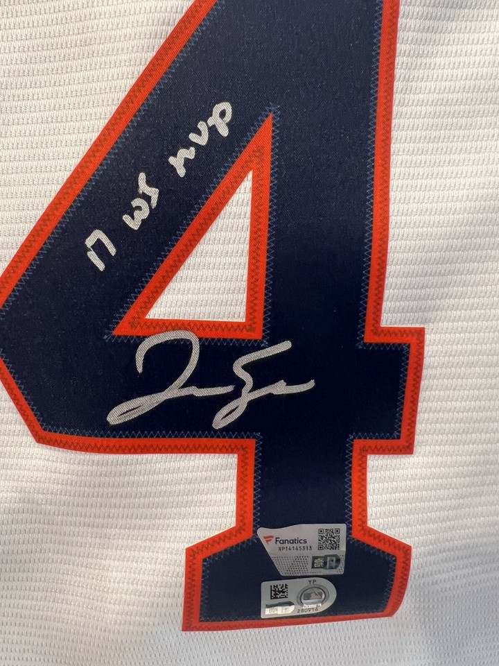 George Springer Autographed Signed Nike Jersey ‘17 WS MVP Insc Dual COA ...