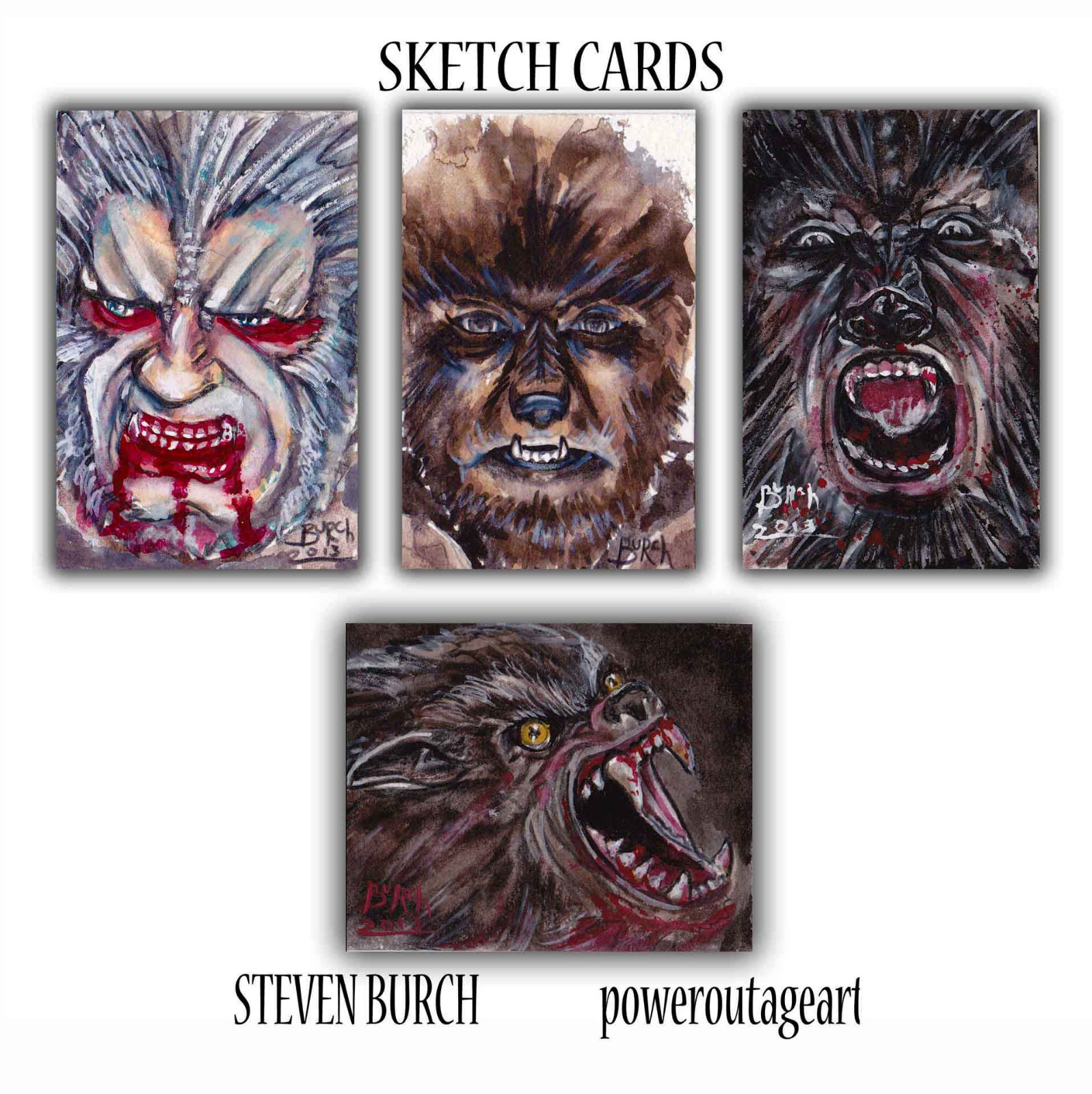 1 SKETCH CARD COMMISSION COMIC ART, PORTRAITS STEVEN BURCH *READ ...