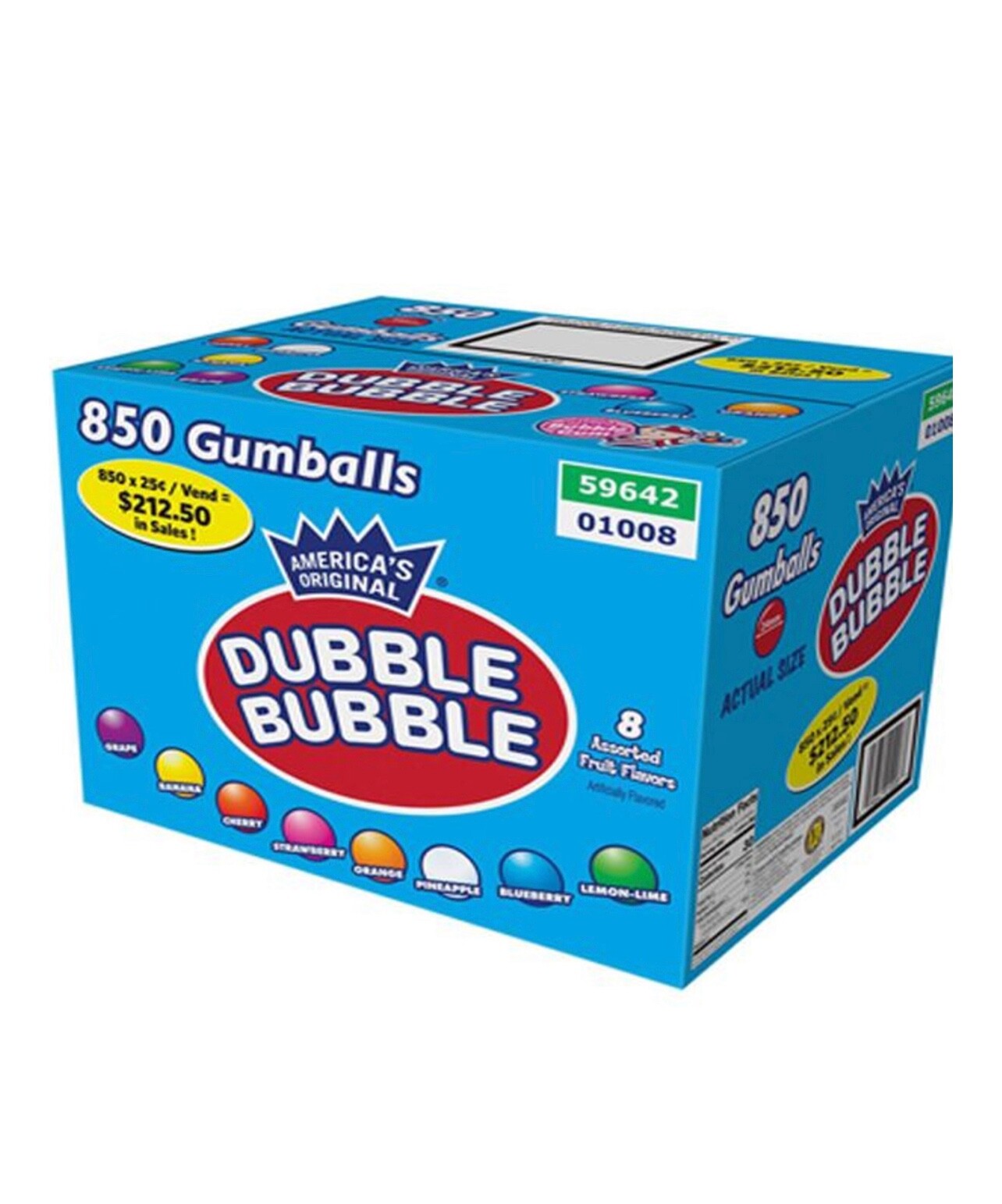 Free Shipping 1" 850 Count Dubble Bubble Gumballs Double Bubble | eBay