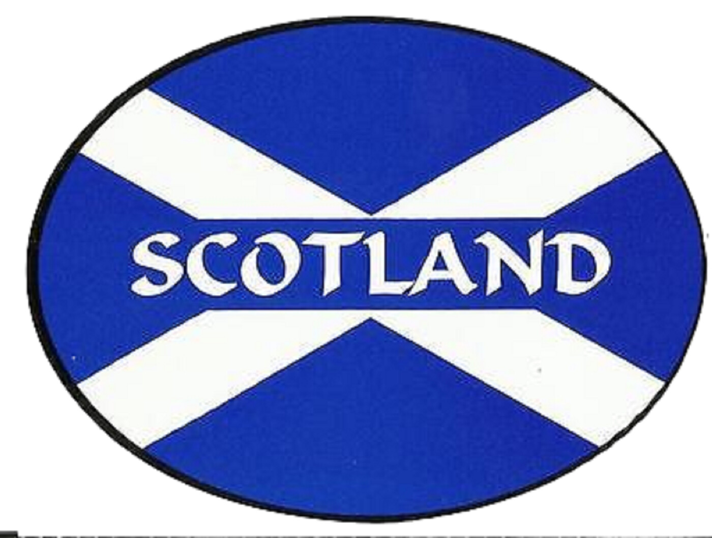 Scotland Saltire Scottish Flag Oval External Car Bumper Sticker Decal ...