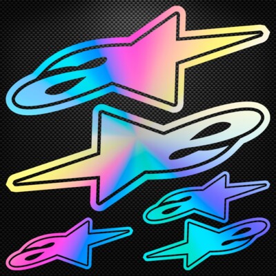 ALPINESTARS KIT Holographic Decal Sticker Sponsors Car Bike Motorcycle ...