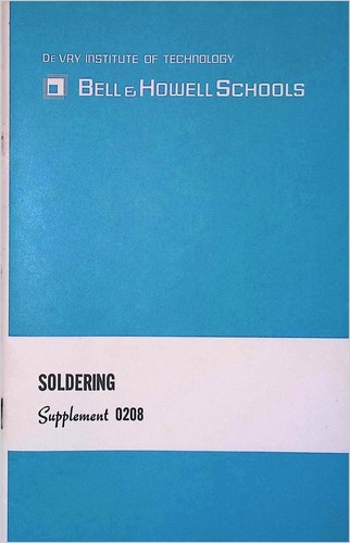 Bell & Howell Soldering Supplement 0208 DeVry Institute Tech Guide | eBay