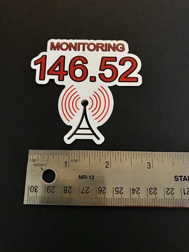 Monitoring 146.52 Magnetic Car Sign Sticker HAM 2M National Calling ...