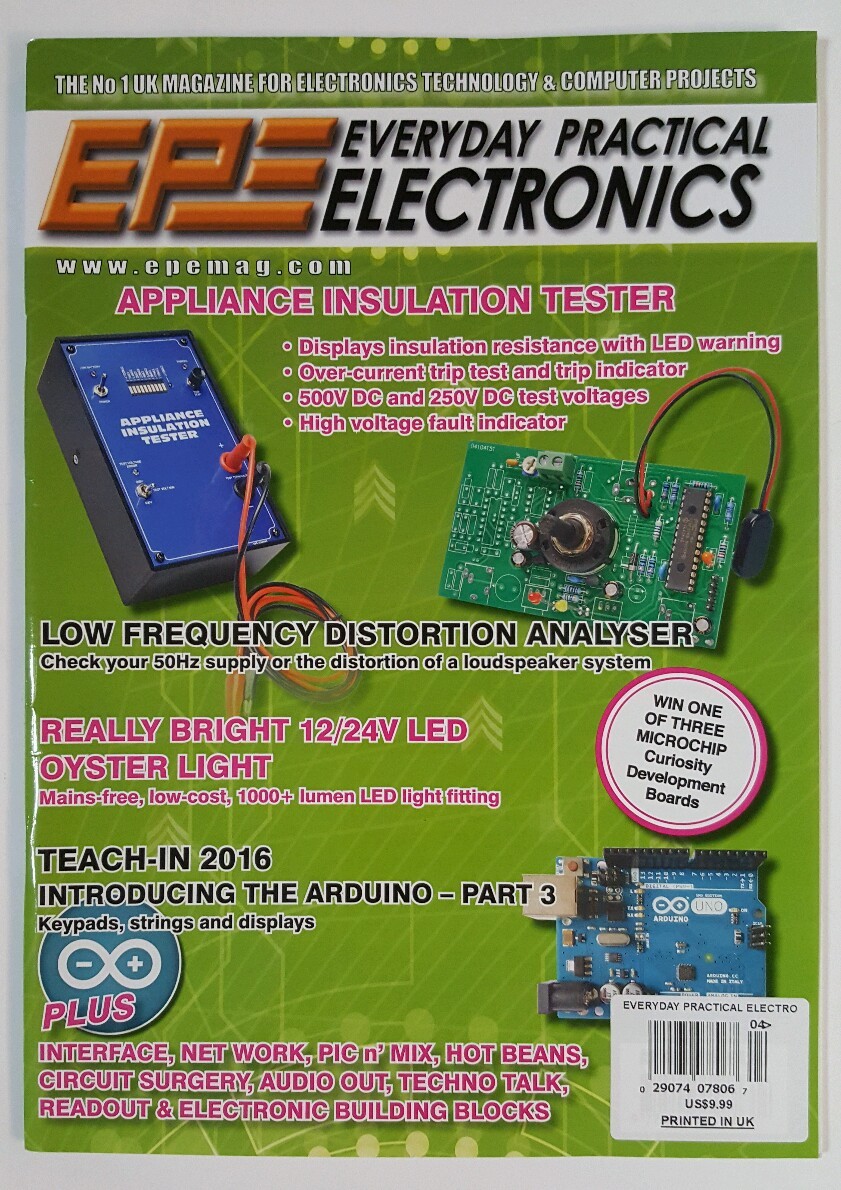 Everyday Practical Electronics EPE Appliance Insulation April 2016 FREE SHIPPING | eBay