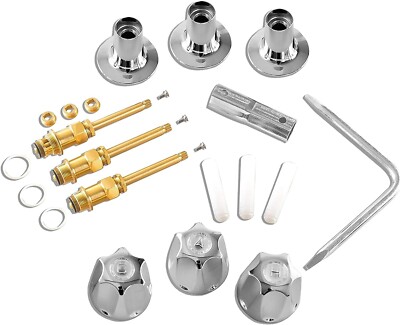 SENTO Bathtub Shower 3 Handle Tub Trim Set For Price Pfister Faucets ...