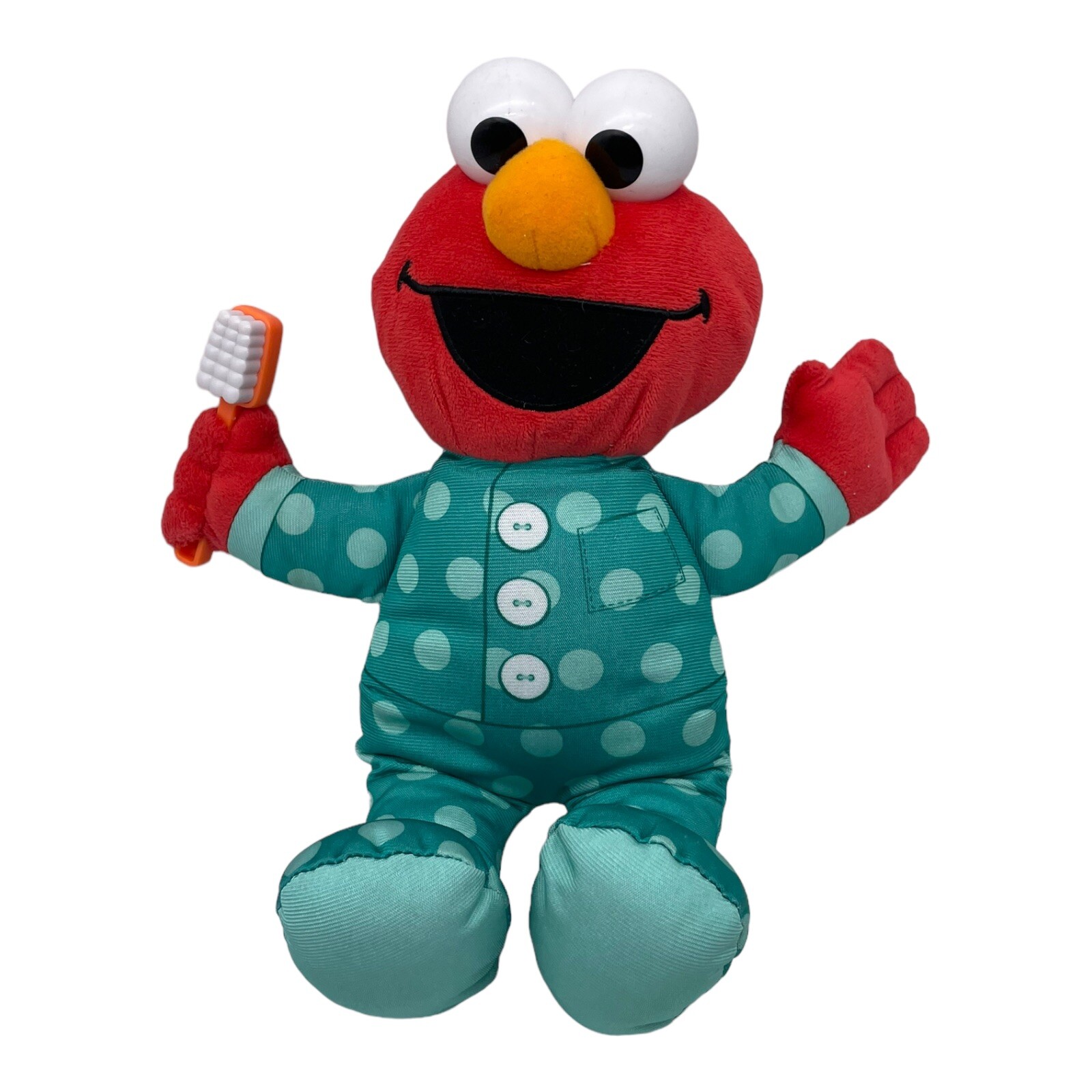 Hasbro Sesame Street Elmo Plush 12" Brush Your Teeth Toothbrush NO ...