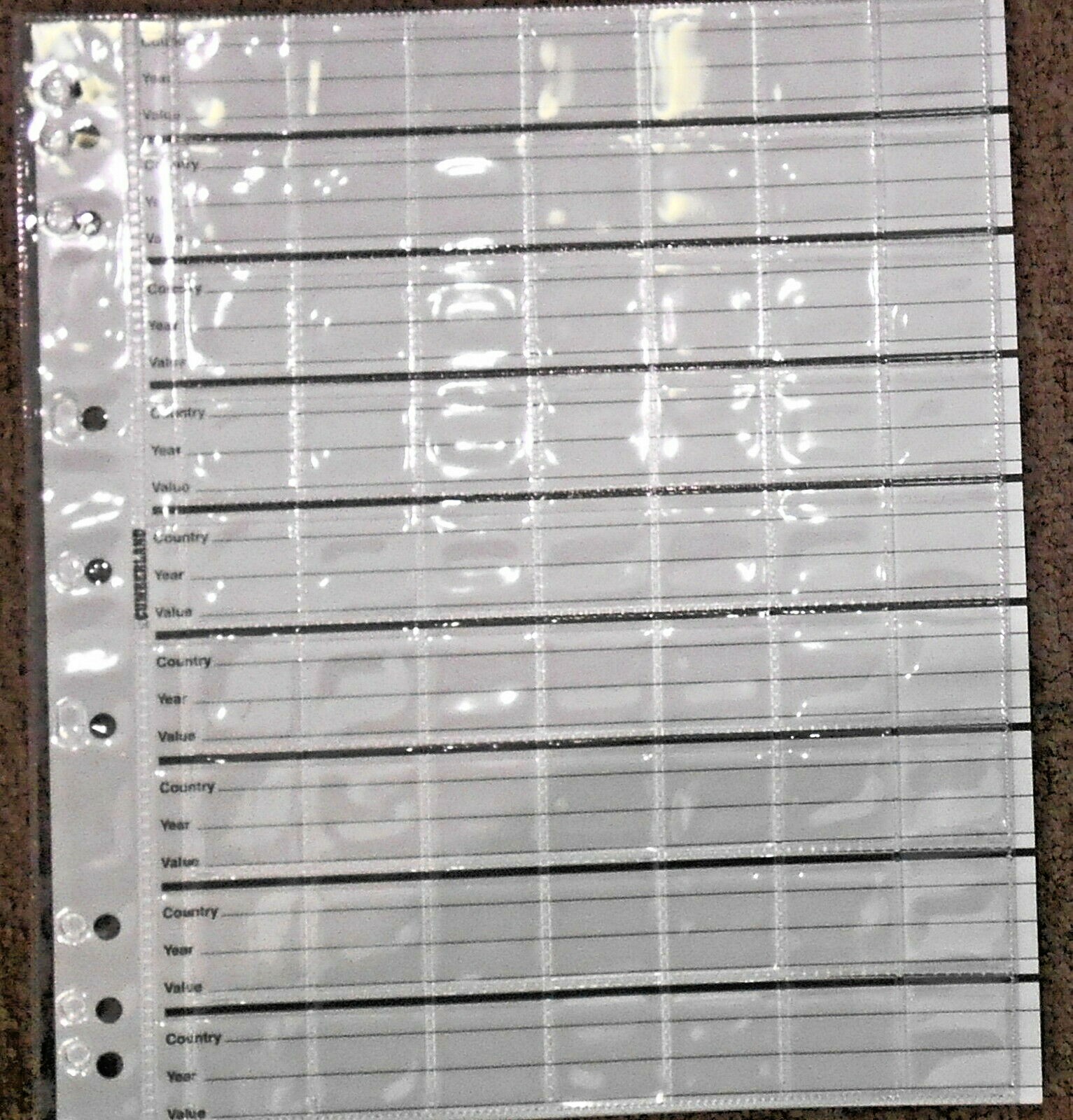 Coin Album Pages - Suit 63 Coins ( UP TO A 10c SIZE COIN Storage 63 ...