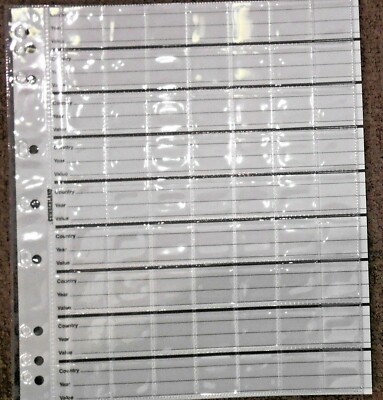 Coin Album Pages - Suit 63 Coins ( UP TO A 10c SIZE COIN Storage 63 ...