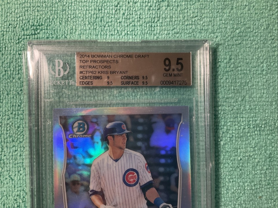 2014 BOWMAN CHROME BASEBALL DRAFT PROSPECT RC REFRACTOR KRIS BRYANT BGS ...