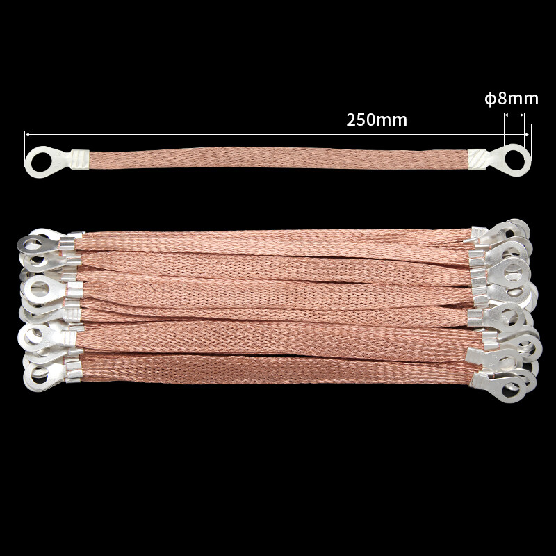2.5-6mm² Copper Clad Alu Flat Braid Earth Ground Lead Strap Cable Wire ...