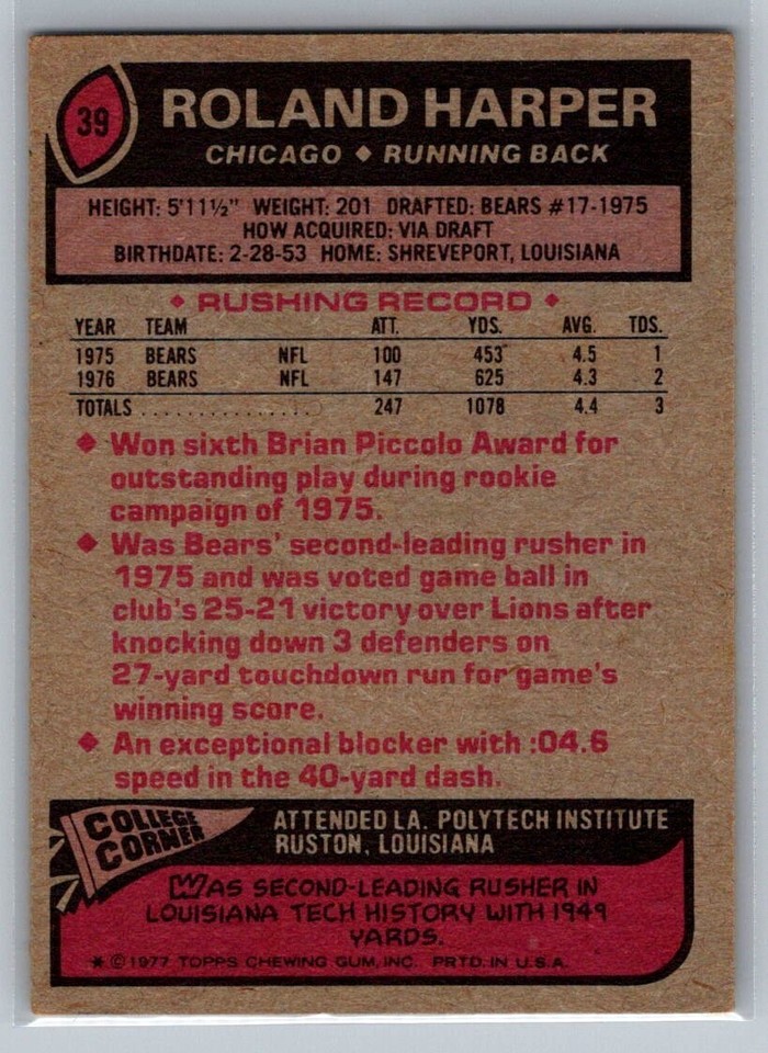1977 Topps Roland Harper #39 Vg-Ex | eBay