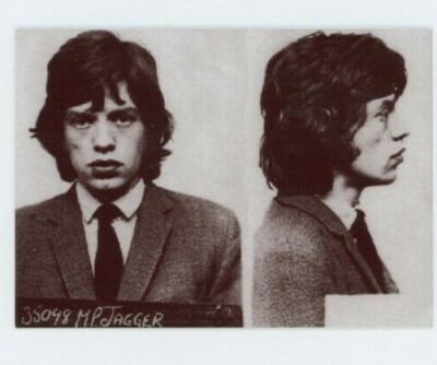 Mick Jagger Mug Shot - METAL trading card - Rolling Stones Rock Band | eBay