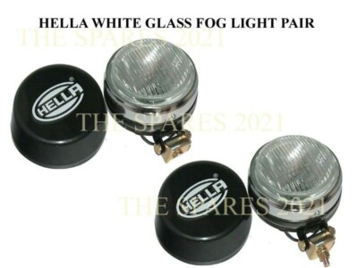 Pair Hella Clear Fog Lamp With Cover With Bulb H3 Halogen Bulb ...