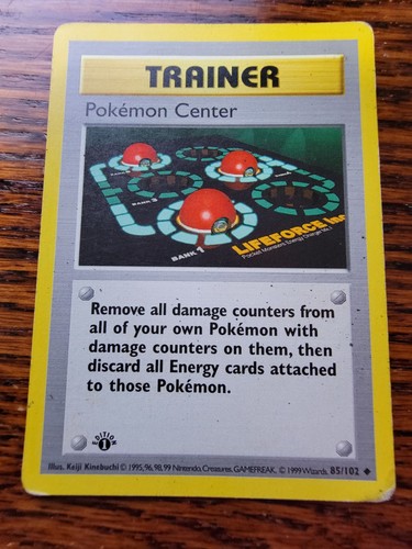 1st Edition Shadowless Pokemon Center! Base Set Trainer 85/102 PL | eBay