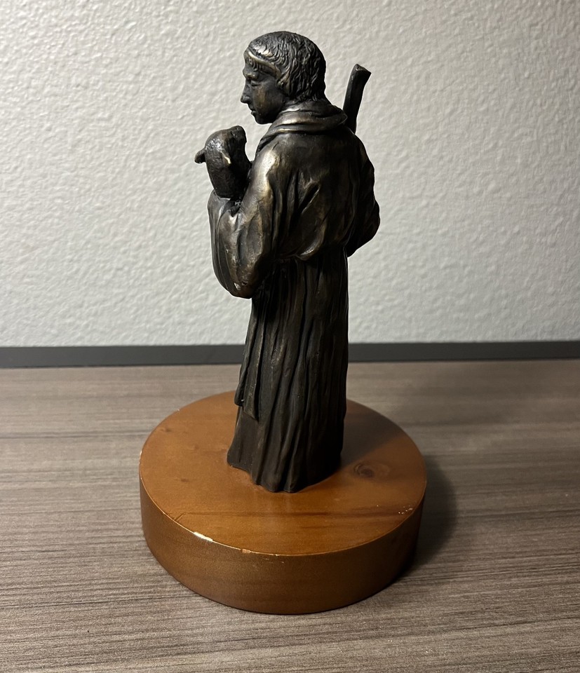 Safe In The Shepherd's Arms Statue Proverb 27:23 Bronze Metal Heavy ...