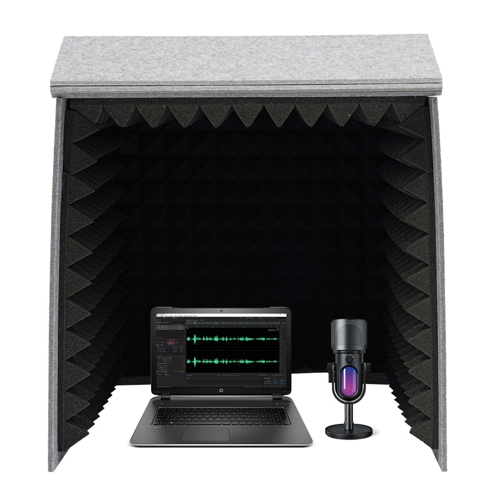Desktop Soundproof Cover Vocal Recording Booth Vocal Sound Absorbing ...