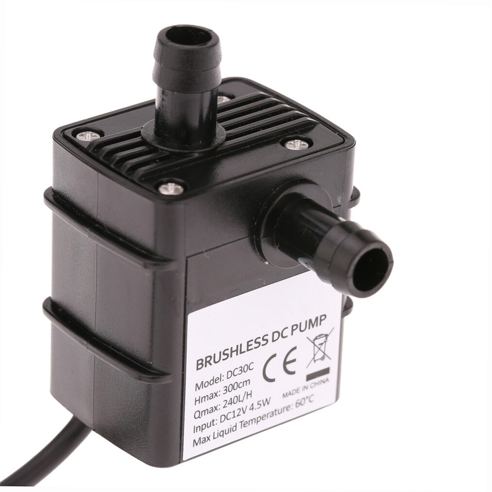 Anself 240L/H Ultra-Quiet DC12V Brushless Submersible Aquarium Water ...