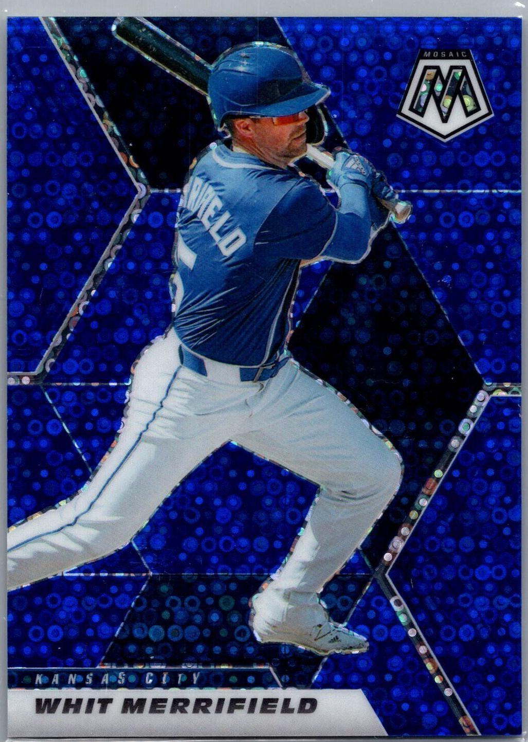 2021 Panini Mosaic - Whit Merrifield #14 Quick Pitch Blue Mosaic Prizm ...