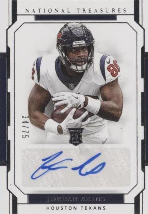 2018 Panini National Treasures - Rookie Signatures Jordan Akins #133 / ...