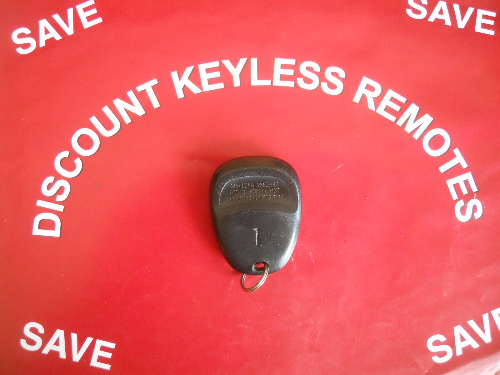 01-04 CADILLAC SEVILLE / ELDORADO KEYLESS REMOTE 25695966 REMOTE # 1 GM ...