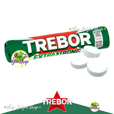 TREBOR EXTRA STRONG MINTS 36.4G ROLLS PEPPERMINT Mints Sweets Birthday ...