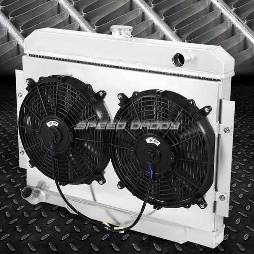 FOR 72-86 WILLYS CJ5/CJ6/CJ7 MT 3-ROW ALUMINUM CORE RACING RADIATOR+FAN ...