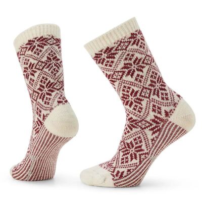 Smartwool Everyday Traditional Snowflake Unisex Crew Socks, Moonbeam ...
