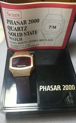Men's PHASAR 2000 Watch In Case With Instructions Need New Batteries ...