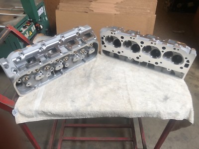 Chevy 396 427 454 496 502 BBC Pair (2) Bare Aluminum Heads Oval Port ...