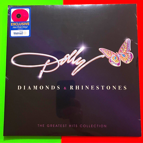 DOLLY PARTON DIAMONDS & RHINESTONES SEALED PINK VINYL 2 DOUBLE LP ...