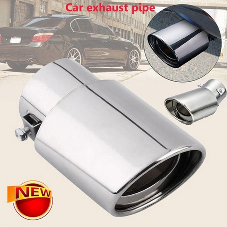 Car Chrome Dual Rear Exhaust Tail Pipe Tip Muffler Accessories Replace ...