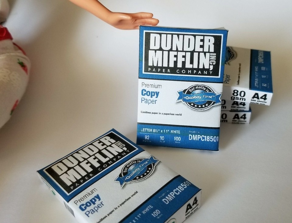 1/6 Scale Miniature Playscale TWO Reams of Copy Paper Dunder Mifflin ...