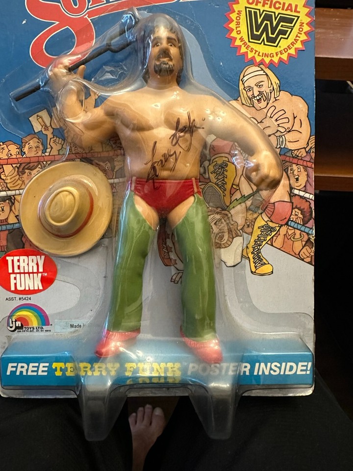 Rare WWF WWE Terry Funk signed LJN Wrestling figure New in package | eBay