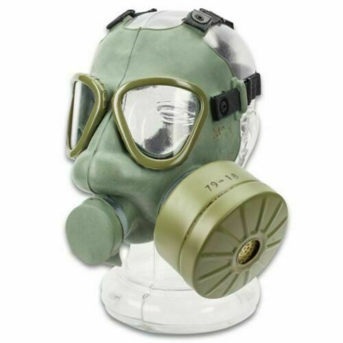 Serbian Military M1 Gas Mask Full Face Adult NBC With 60mm Filter Green ...