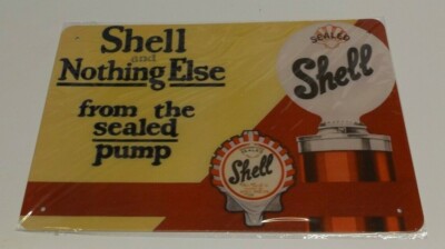 Shell and Nothing Else Oil Fuel Gas Garage Retro Metal Tin Sign 12" x 8 ...