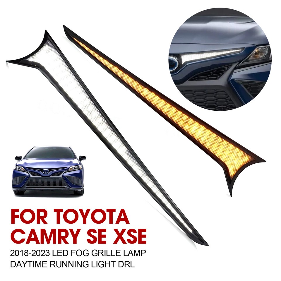 For 2018-2023 Toyota Camry SE XSE LED Fog Grille Lamp DRL Daytime ...