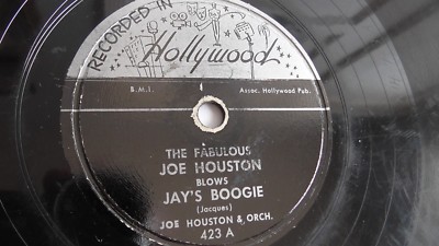 Joe Houston - 78rpm single 10-inch – Recorded In Hollywood #423 Jay’s ...