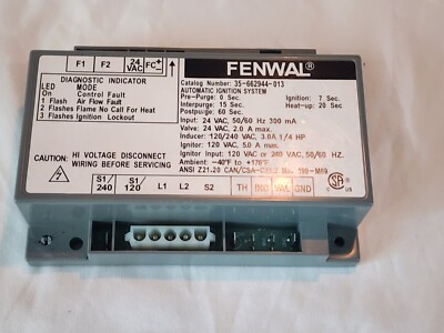 Fenwal 35-662944-013 Automatic Ignition Control System - FOR PARTS | eBay