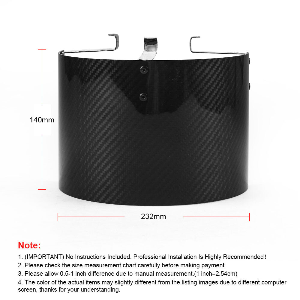 Universal Cold Air Intake Filter Heat Shield Cover 2.5" - 3.5" Carbon ...