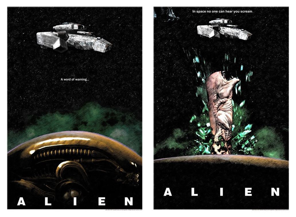 Spacecraft Alien Movie Covers