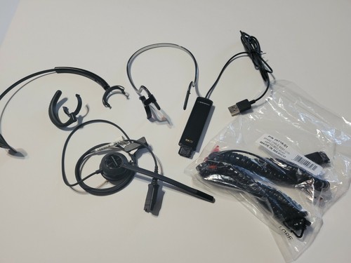 Plantronics EncorePro 540 HW540 Headset plus DA70 and p/n 26716-01 lot ...
