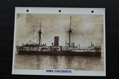 Naval Capital Ship HMS Colossus 1882 Battleship Photo Print Maxi Card ...