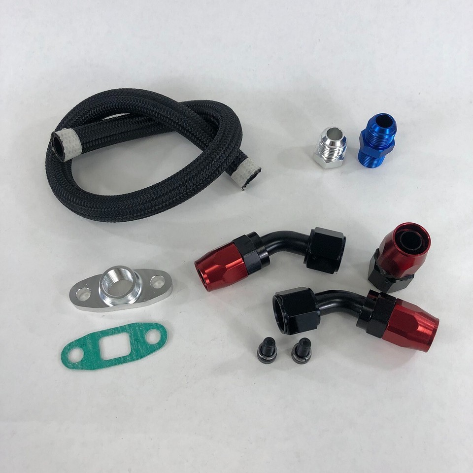 Turbocharger Oil Feed Line Kit 38" + Oil Return Drain Line kit 20" | eBay