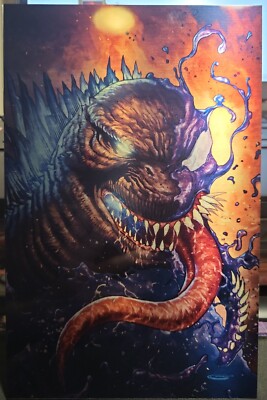 FARO'S LOUNGE Venomized Godzilla Sajad Shah Virgin METAL COA Limited to ...