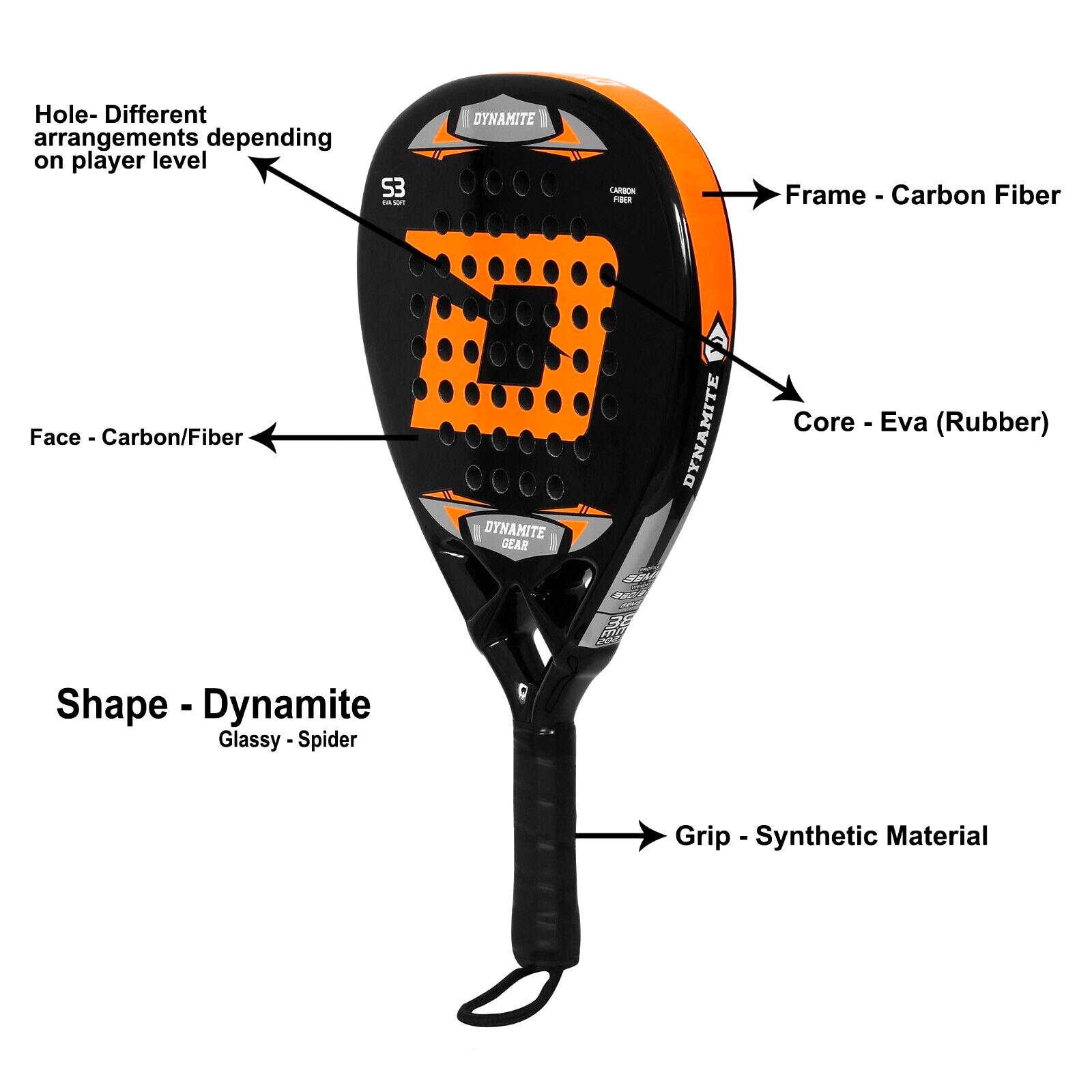 Padel Racket Tennis Carbon Fiber Shiny Racket For Experts Padel Racket ...