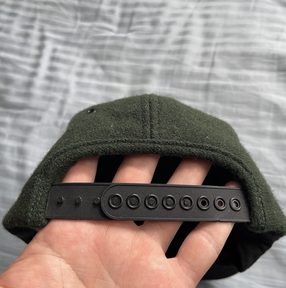 Vintage Woolrich Classic Wool Hat Snap Back K-Products Green 70s Cap ...